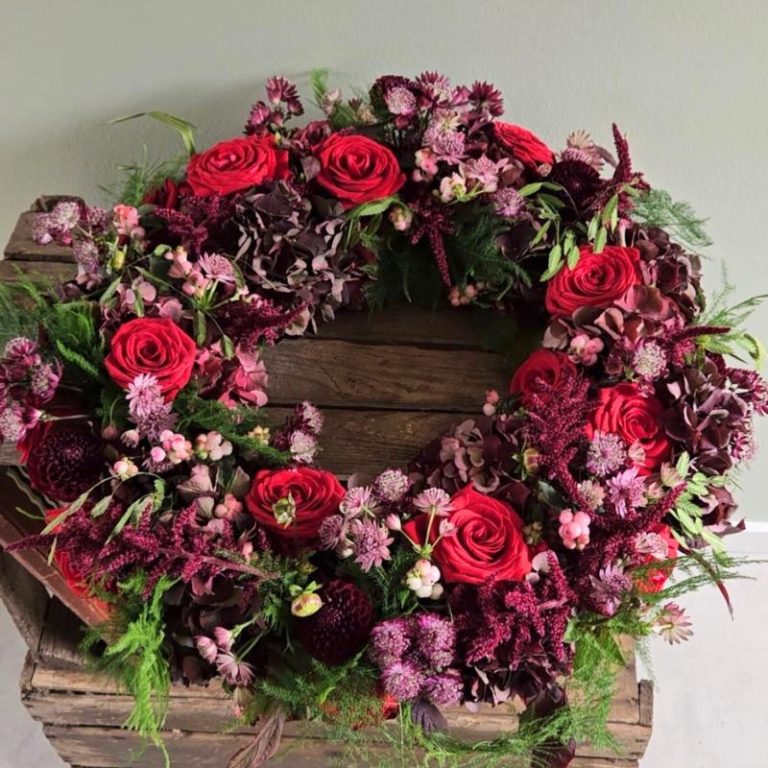 Floristens trylleri, begravelseskrans